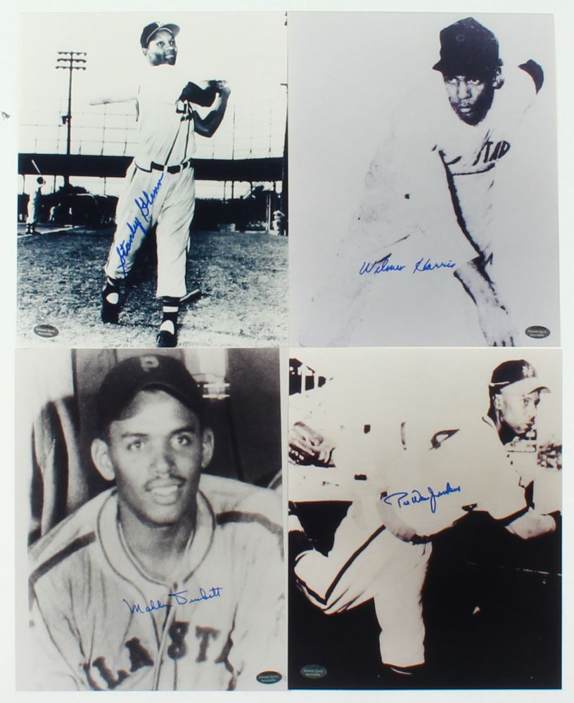 Lot of (4) Signed Negro League 8x10 Photos with Wilmer Harris, Mahlon ...