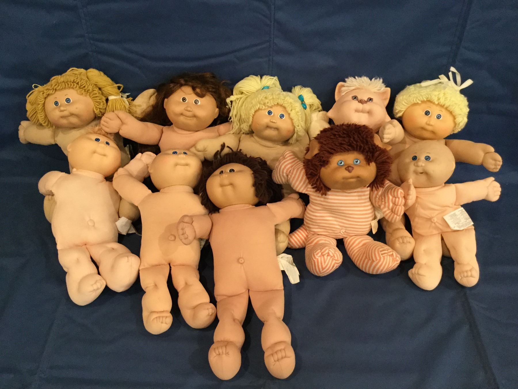 Lot of 10 Cabbage Patch Kids Orphans - no clothes