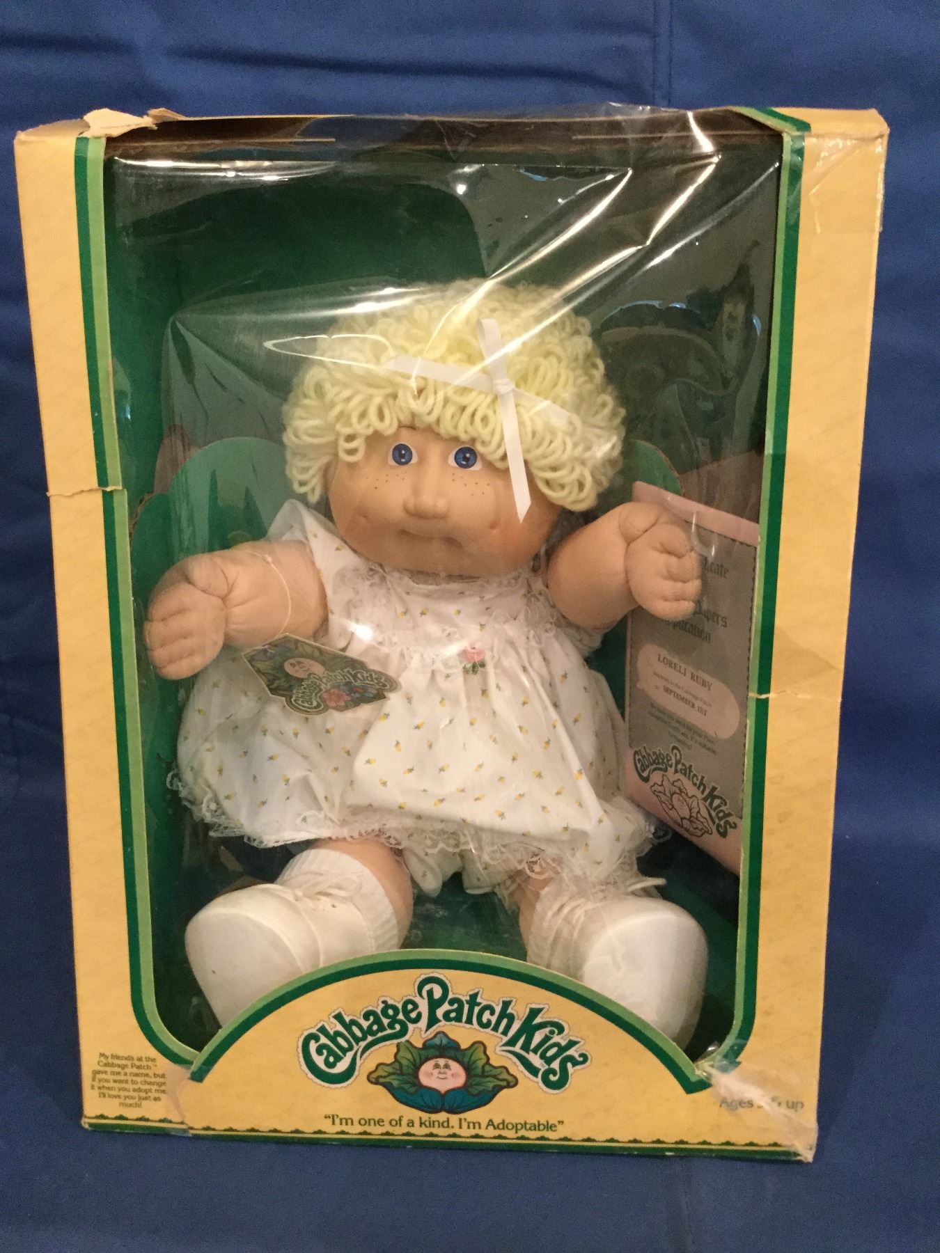 Cabbage Patch Kids box with doll and a certificate Loeli Ruby Doll Has ...