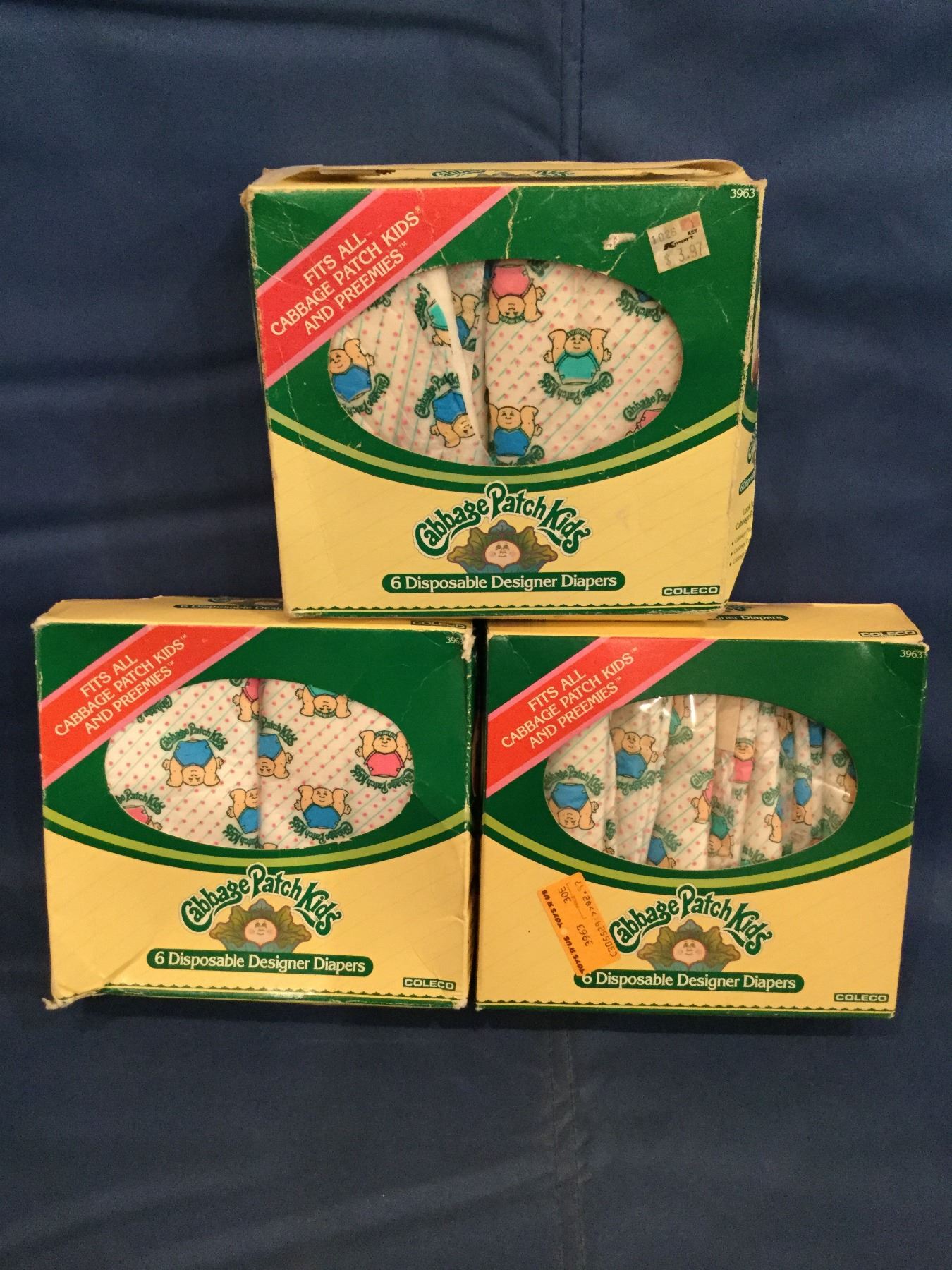 Cabbage Patch Kids dolls 3 Packages in Original Packaging