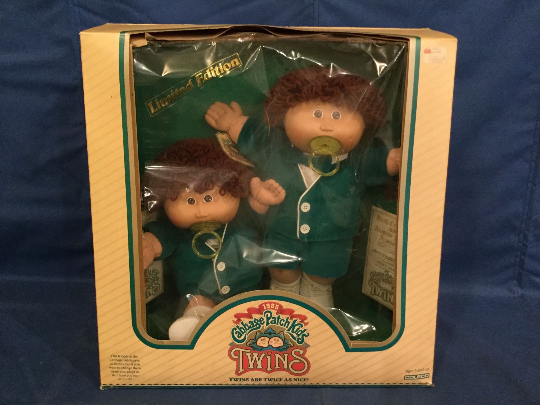 Cabbage Patch Twins box with dolls and certificates "Jessie Harris and ...