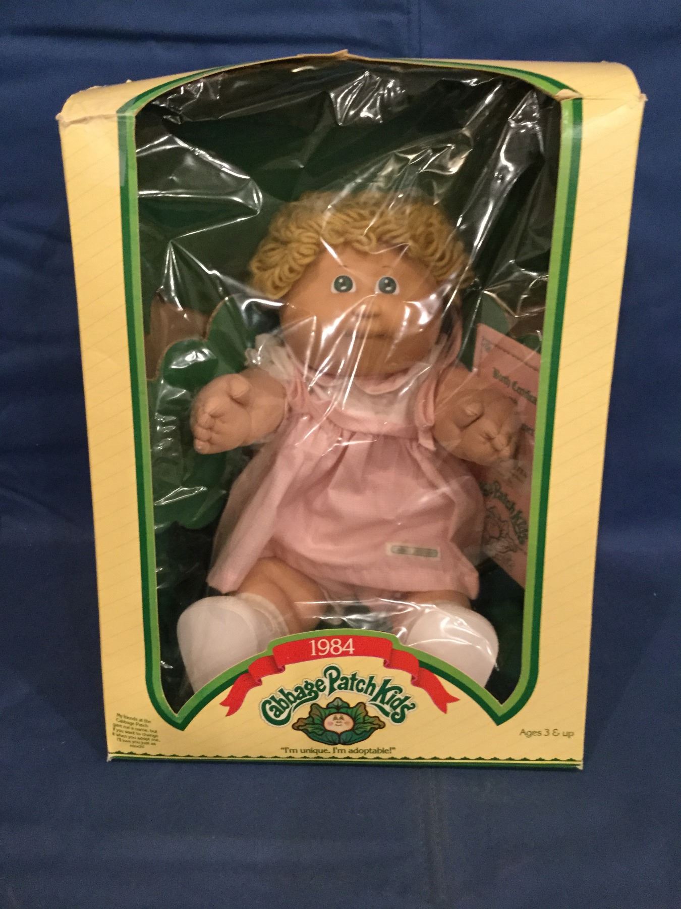 1984 Cabbage Patch Kids Box with doll with certificate Eleen Coretta