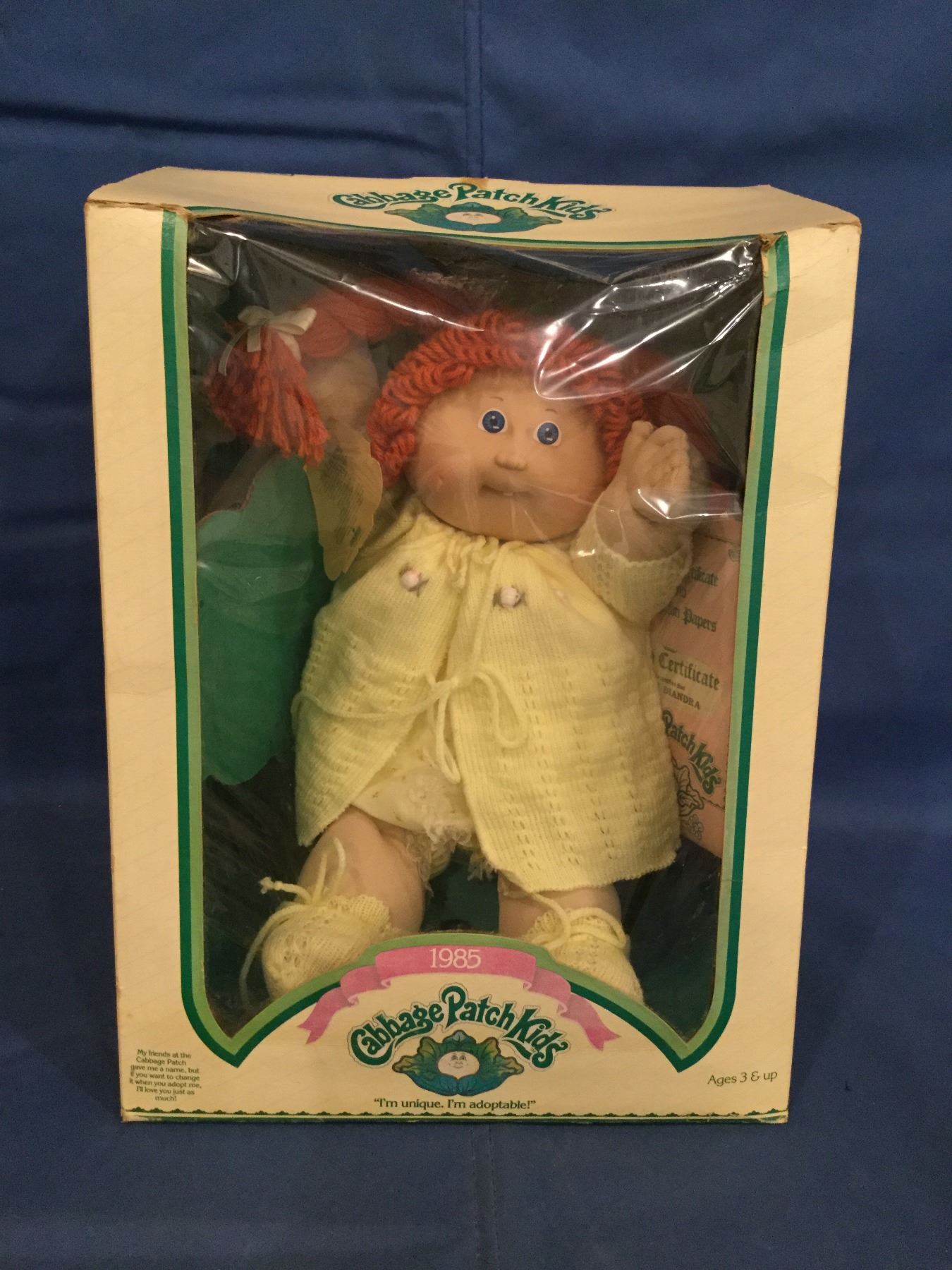 Cabbage Patch Kids box with doll and a certificate Vicky Diandra in a ...