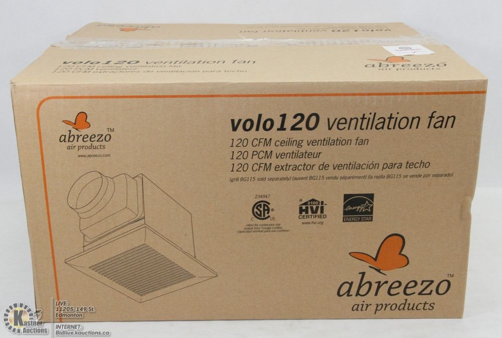 NEW ABREEZO VENTILATION FAN MODEL #V0L0120 - Kastner Auctions