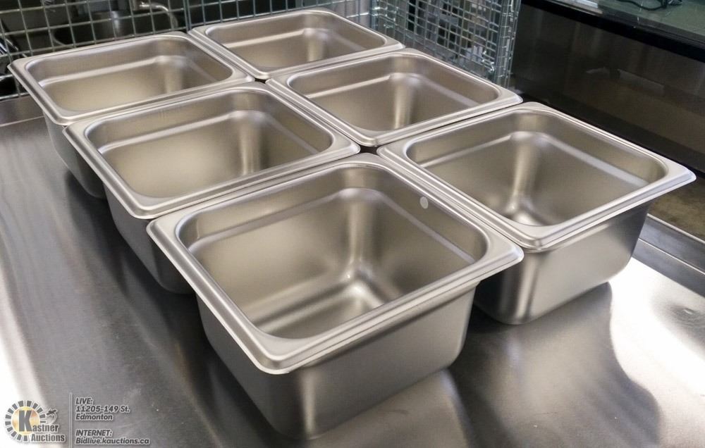 1/6 SIZE, 4" DEEP INSERTS - LOT OF 6 - Kastner Auctions