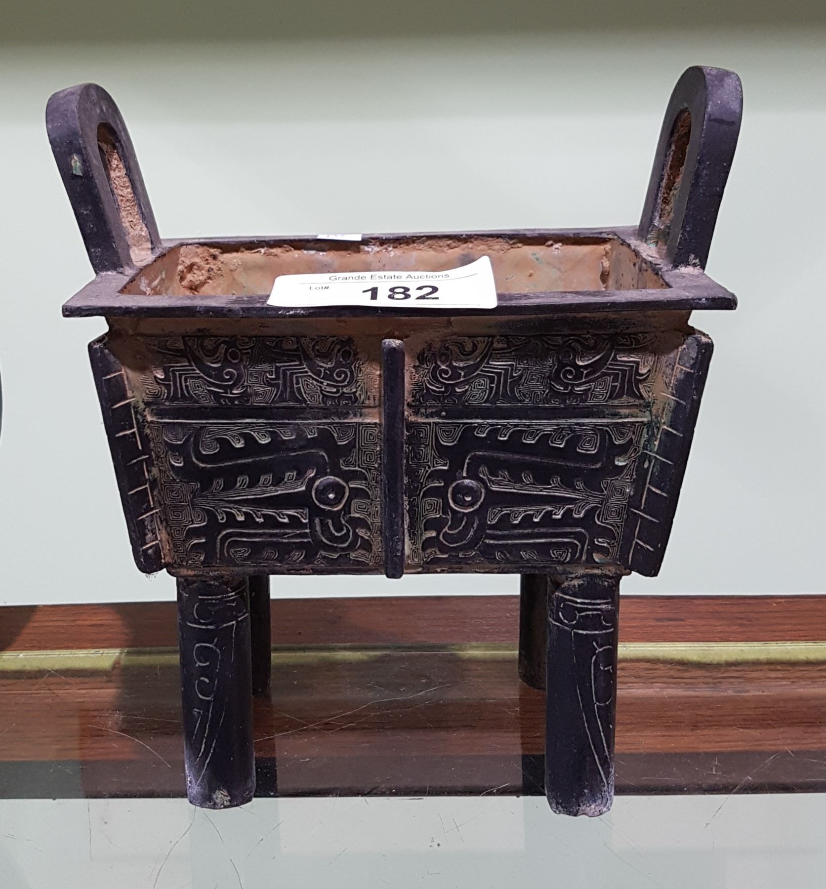 PRE MING DYNASTY COPY OF BRONZE PLANTER