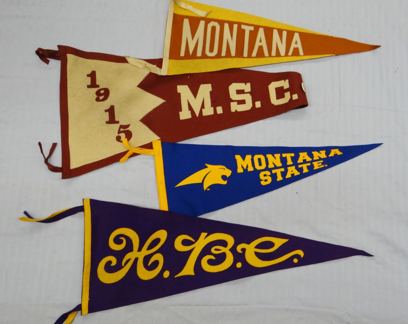 MSC and U of M vintage pennants, 1915