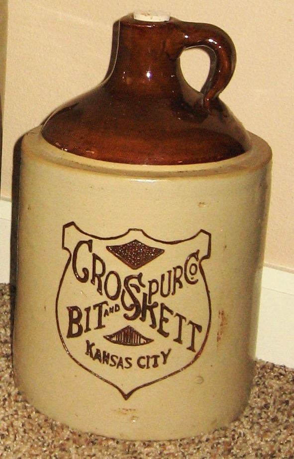Crockett Bits & Spurs crock 1 gal. jug, ca 1920’s