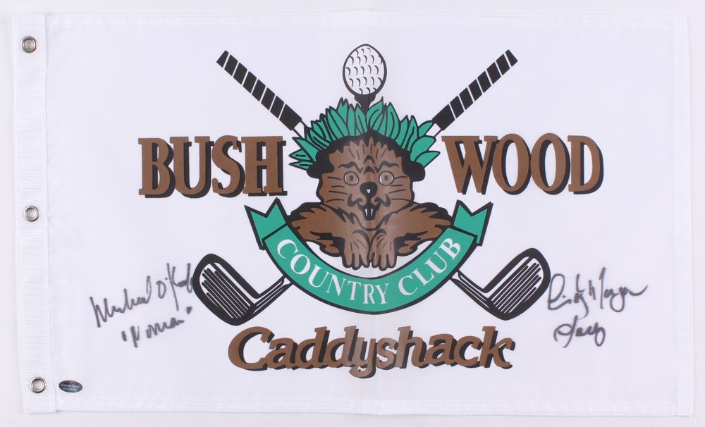 Cindy Morgan Michael O'Keefe Signed 12x20 Caddyshack Gopher Logo ...