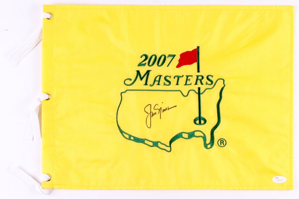 Jack Nicklaus Signed 2005 Masters Golf Pin Flag (JSA LOA)