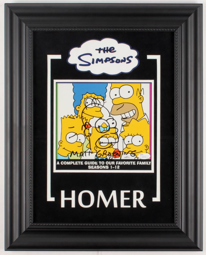 Matt Groening Signed "The Simpsons" 16x20 Custom Framed Photo Display ...