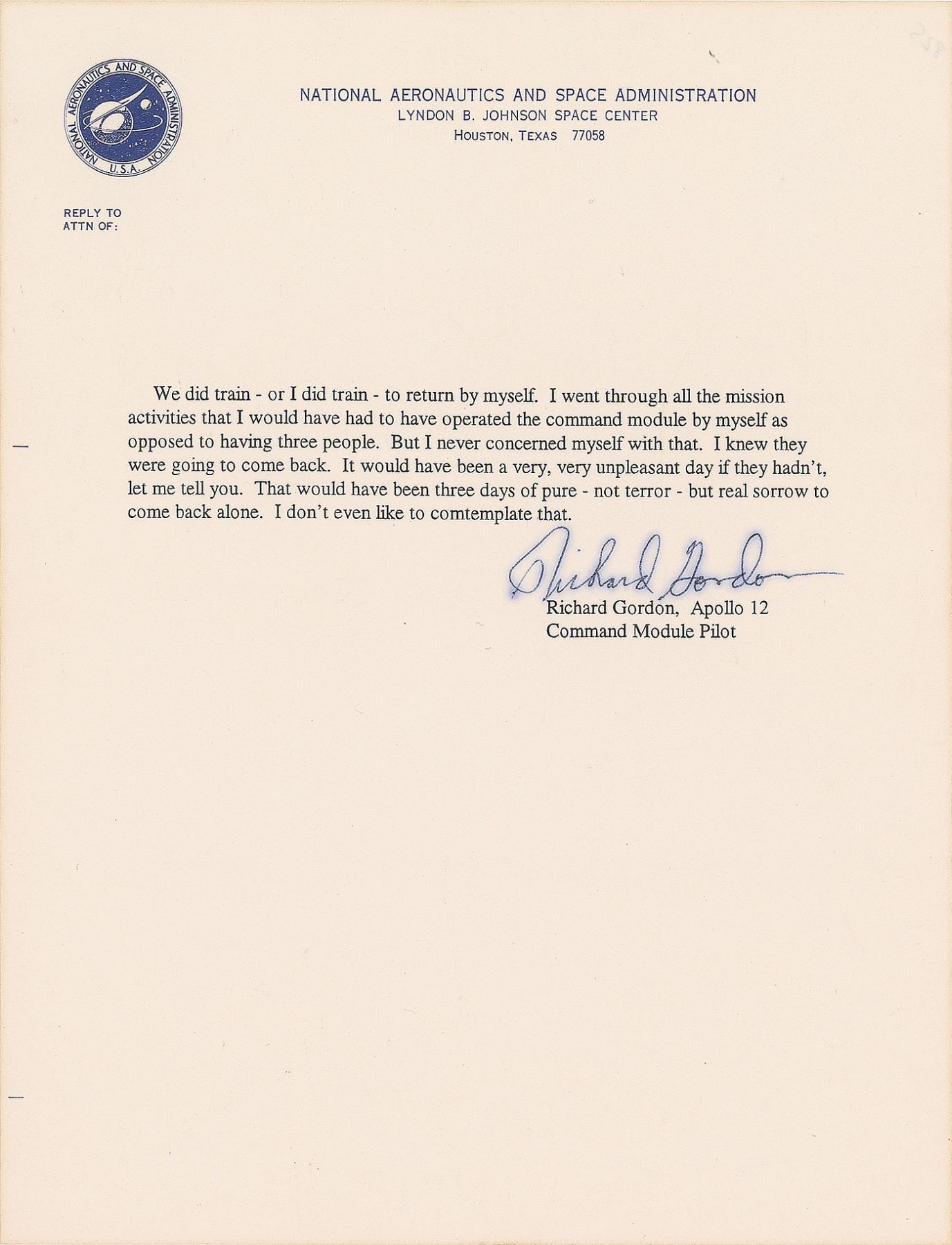 Richard Gordon Signed Statement And Photograph richard-gordon-signed-statement-and-photograph