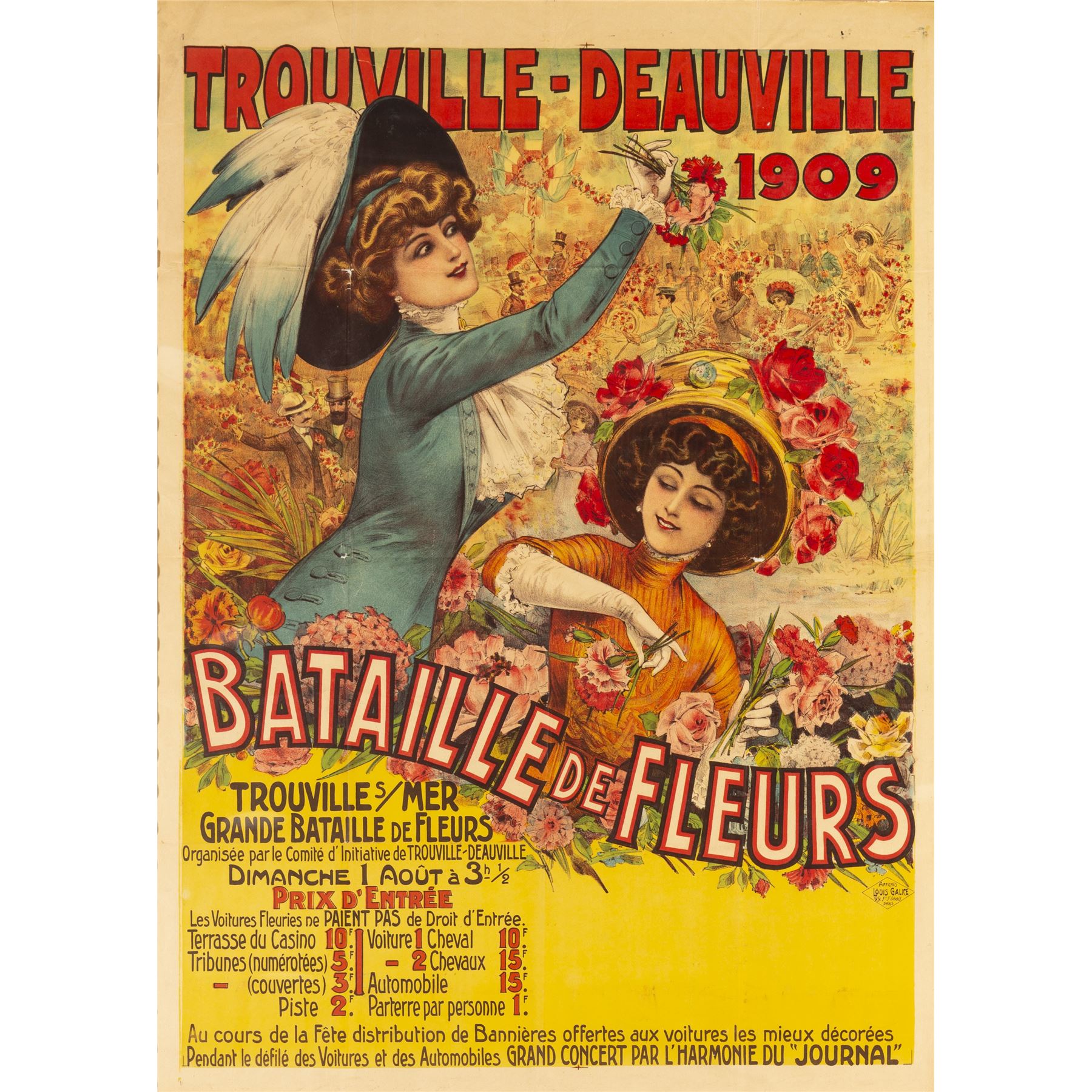Louis Galice, "Bataille de Fleurs, Trouville-Deauville, 190