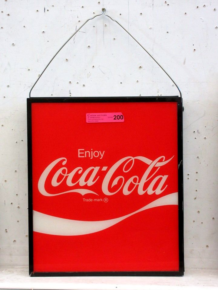 Metal Framed Acrylic "Enjoy Coca-Cola" Sign