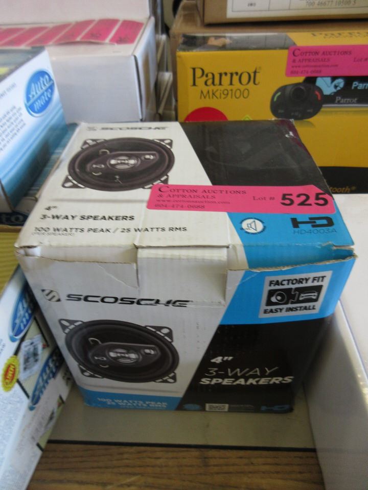 Pair of New 4" Scosche 3-Way Speakers