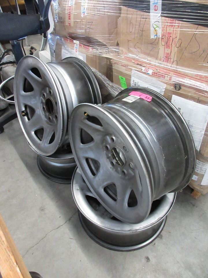 Four 17" Steel Chevy Tire Rims