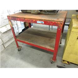 Heavy Duty Metal Rolling Shop Table