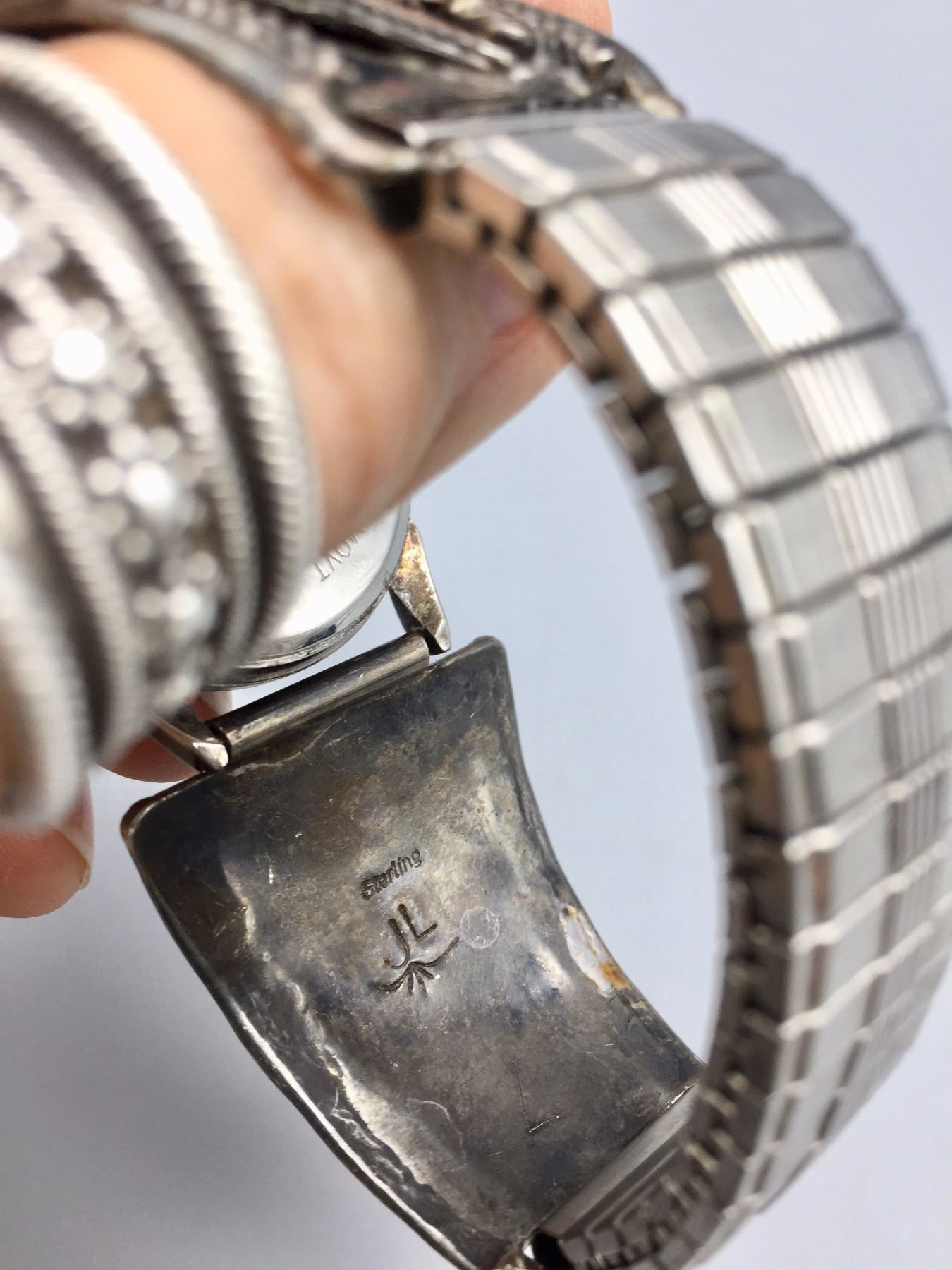 Vintage Turquoise, Coral, Bear Claw - Watch Bracelet