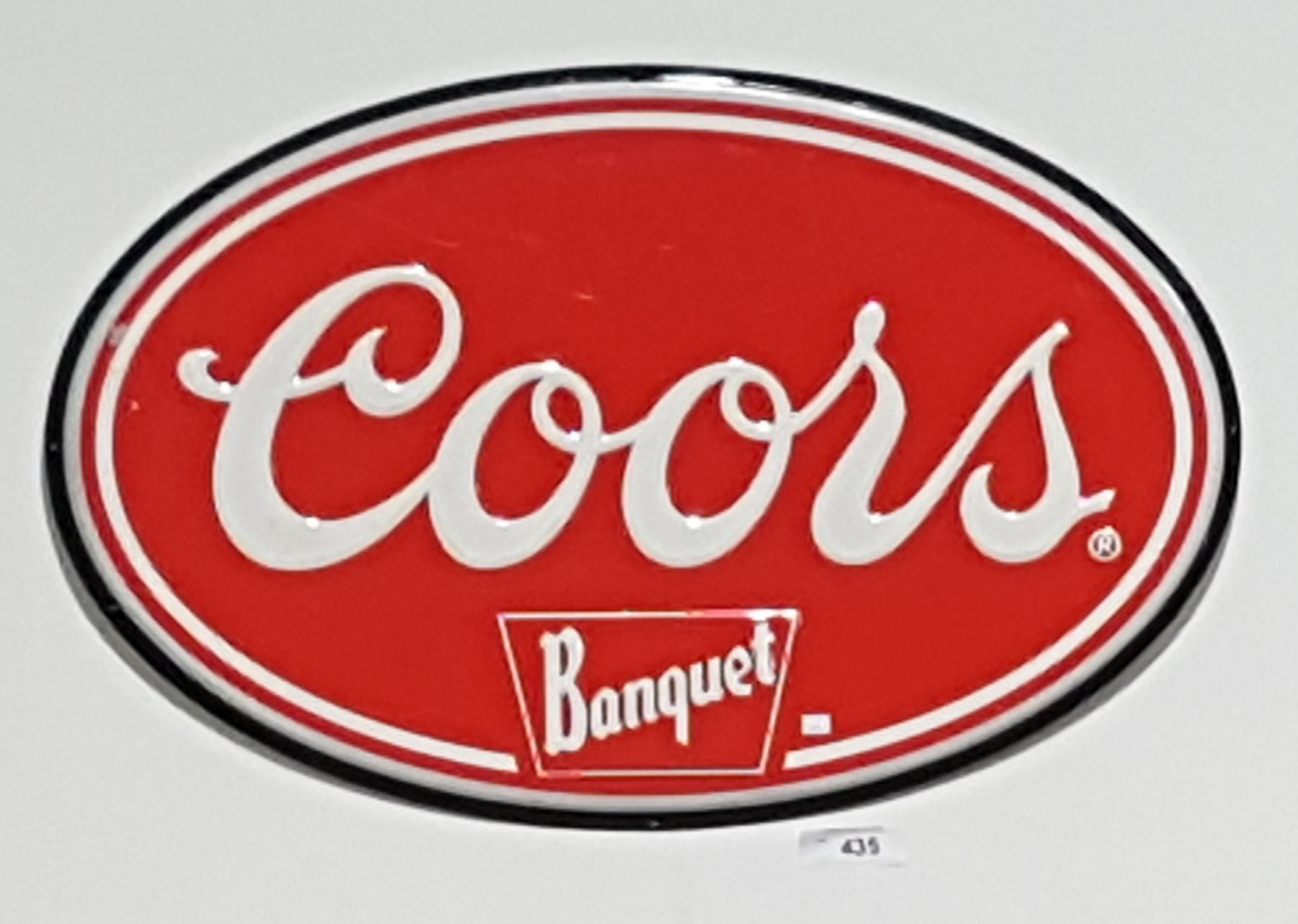 ORIGINAL COORS BANQUET EMBOSSED TIN BEER SIGN