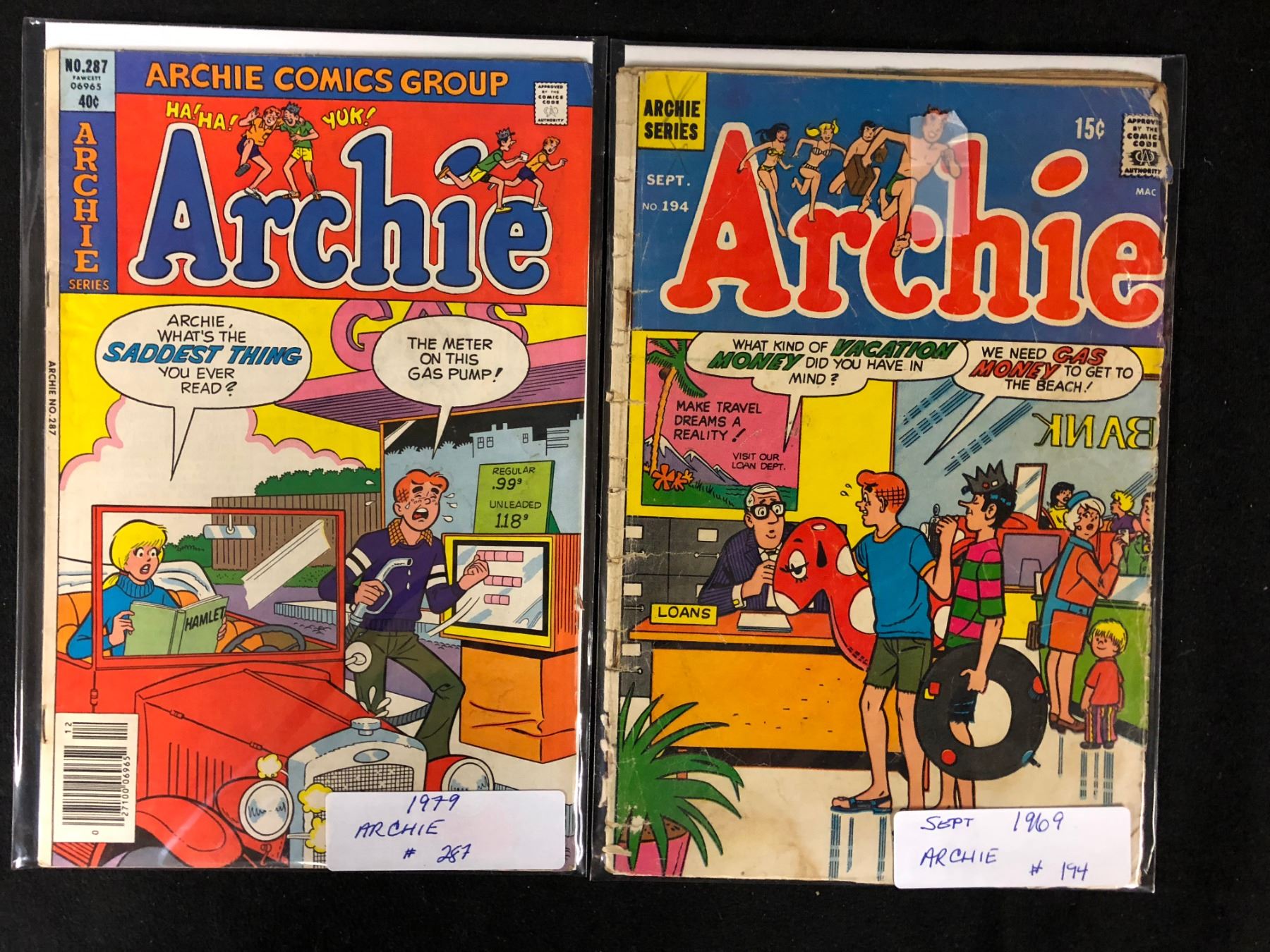 ARCHIE COMIC BOOK LOT #287/ #194 (ARCHIE SERIES)
