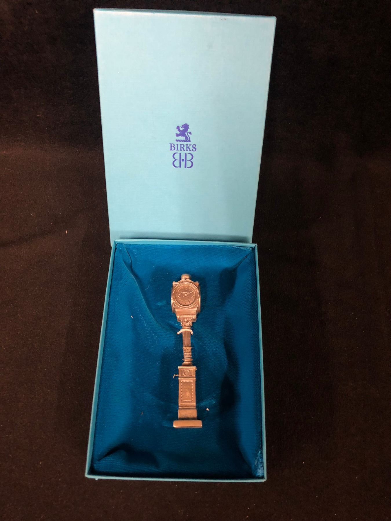 BIRKS PEWTER TRADITIONAL CLOCK 1994 W/ BOX