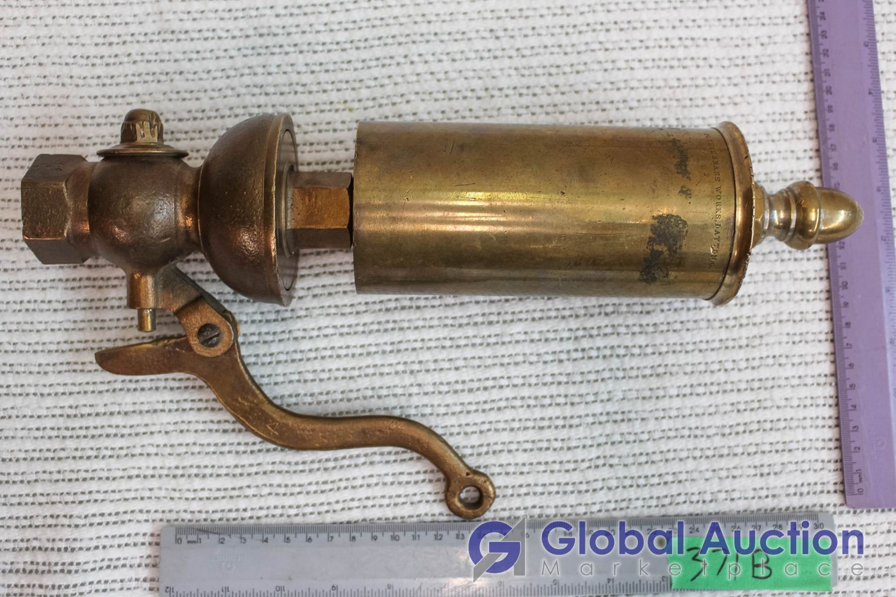 Vintage Brass Steam Whistle - Buckeye Brass Works Dayton Ohio