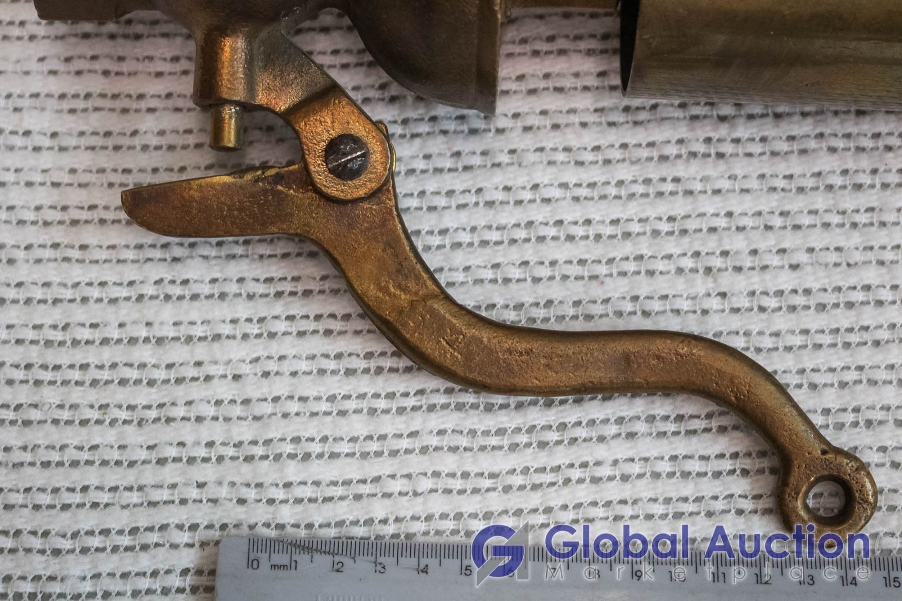 Vintage Brass Steam Whistle - Buckeye Brass Works Dayton Ohio