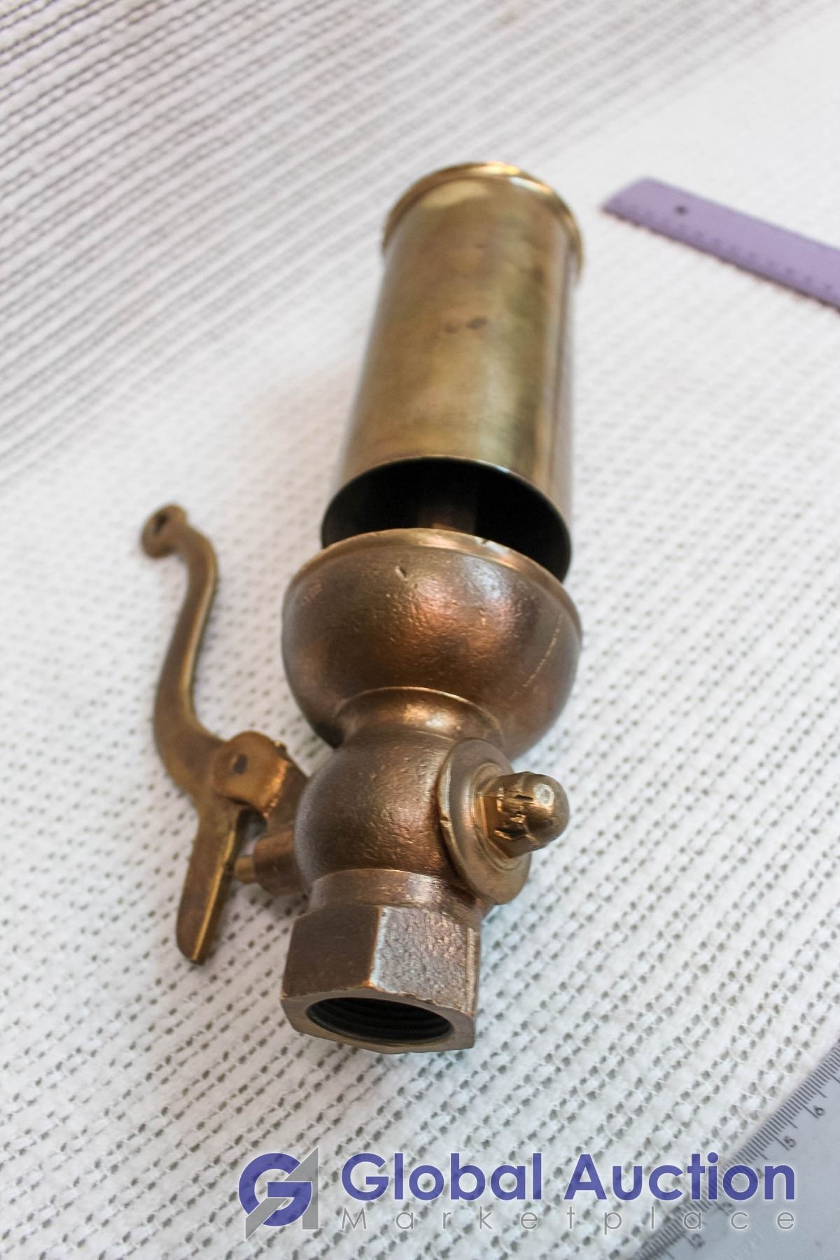 Vintage Brass Steam Whistle - Buckeye Brass Works Dayton Ohio