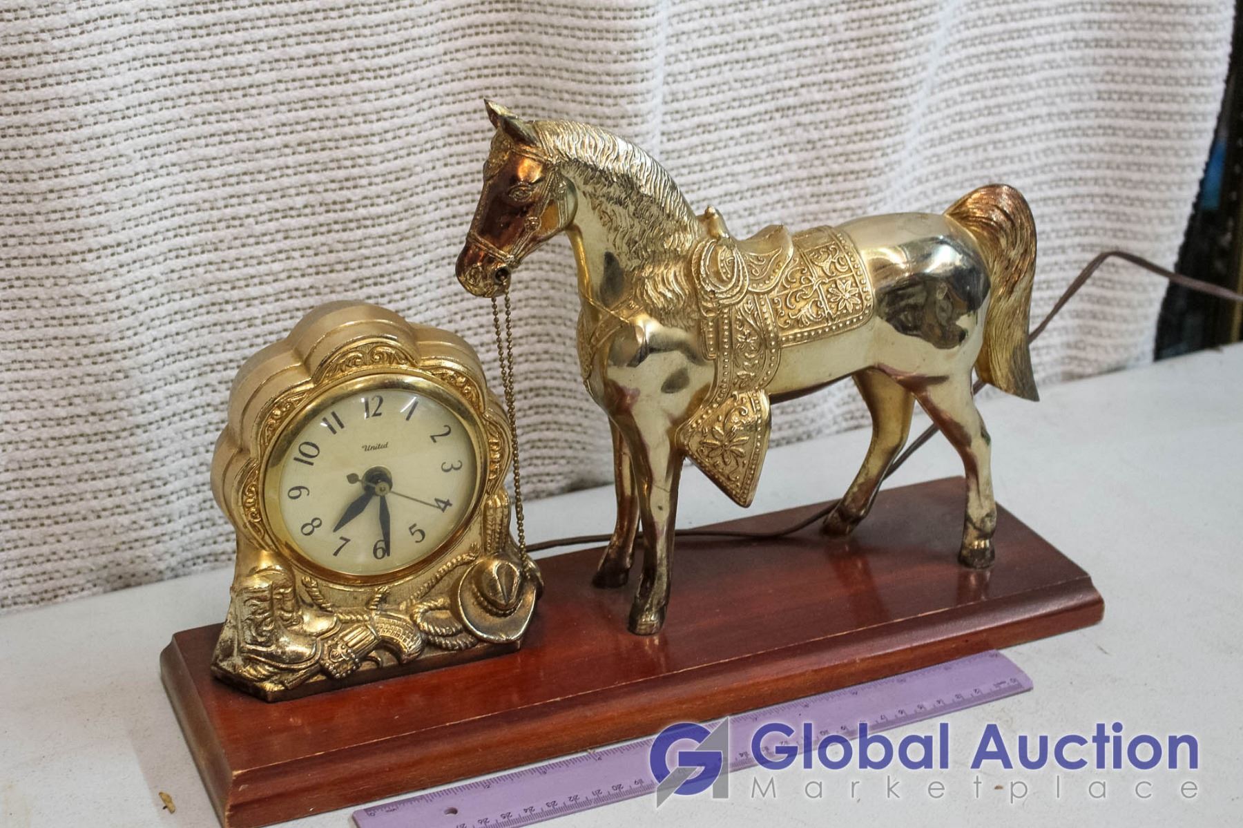 Working Brass Horse Clock