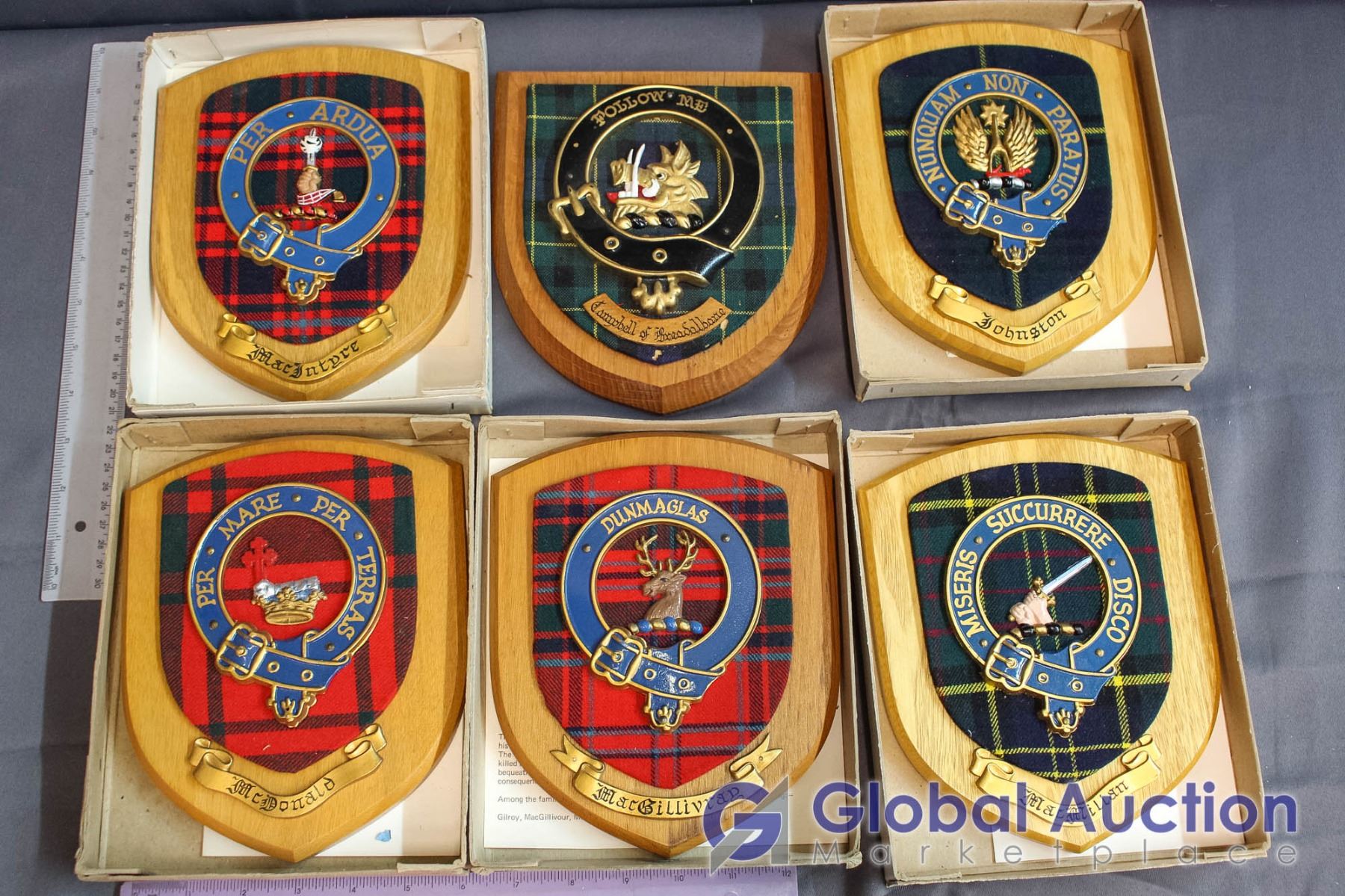 Lot Of Wooden Scottish Plaques (6)