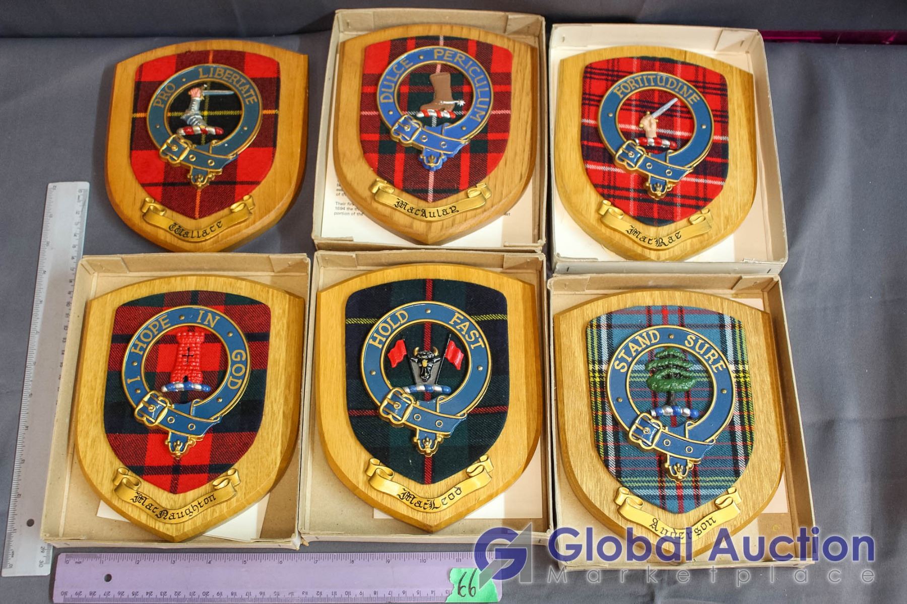 Lot Of Wooden Scottish Plaques (6)