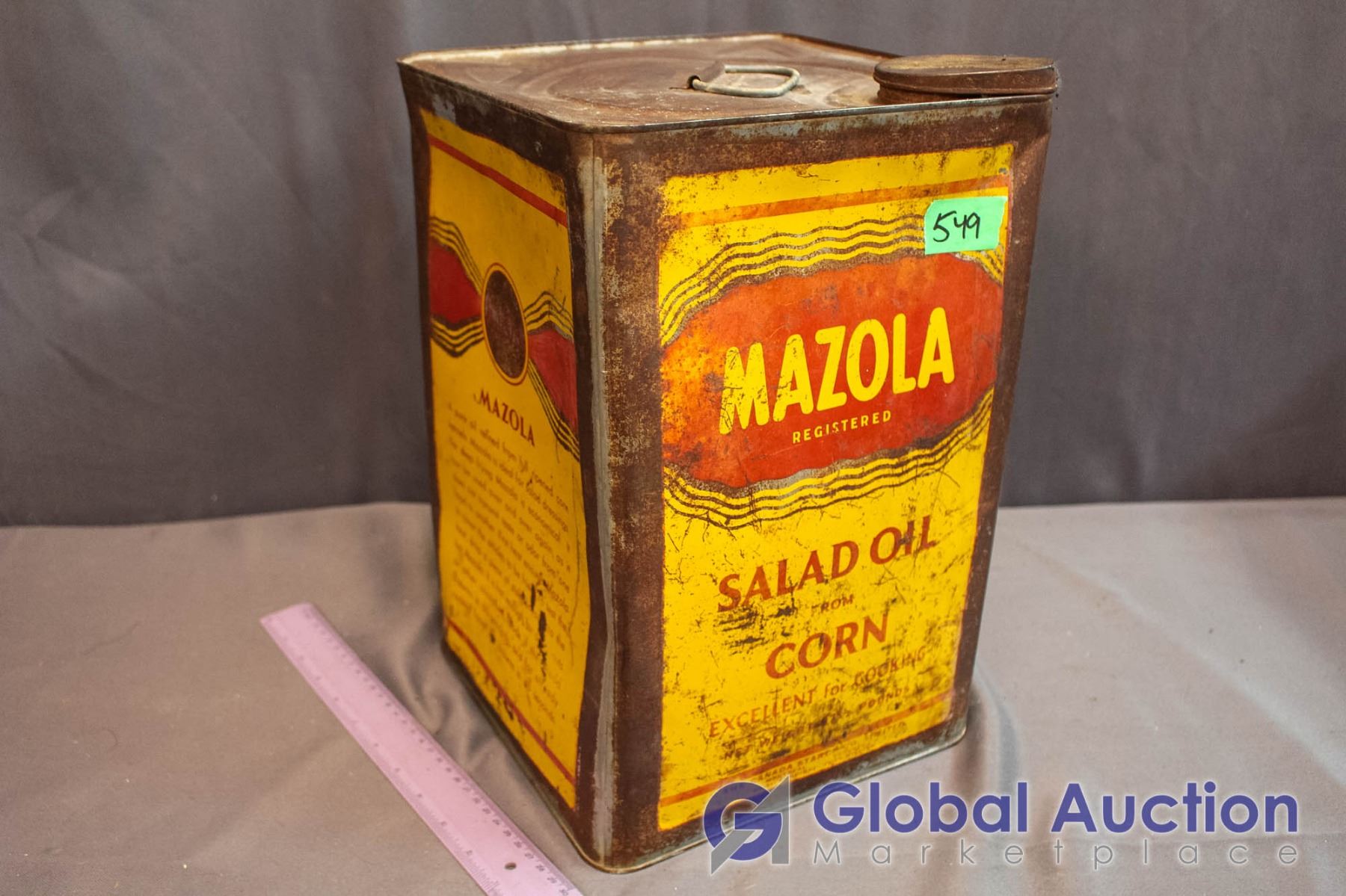 Large Mazola Corn Oil Vintage Tin