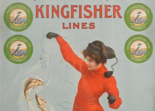 Kingfisher Fishing Lines Advertising Poster