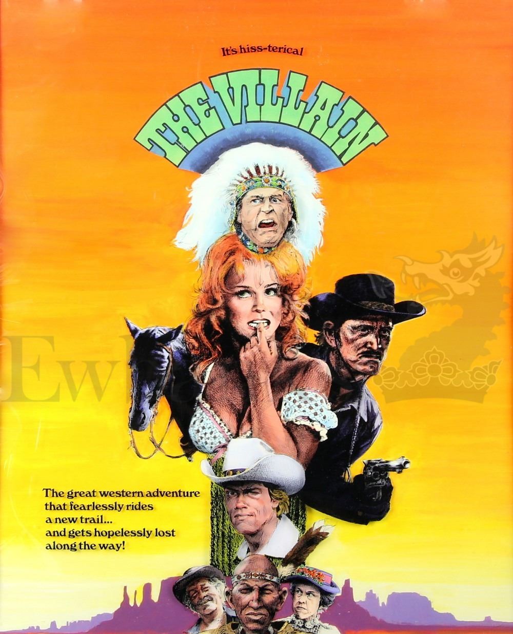 The Villain (1979) Original concept artwork poster design for the film ...