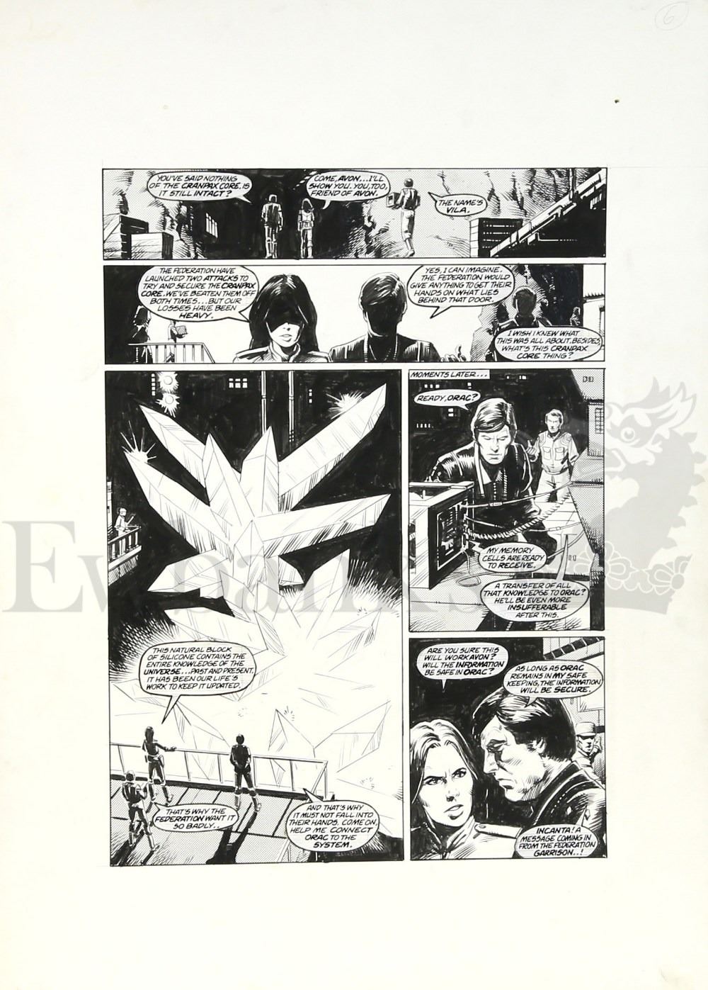 Blake's 7 (1981-1983) An original hand drawn comic art page from the ...