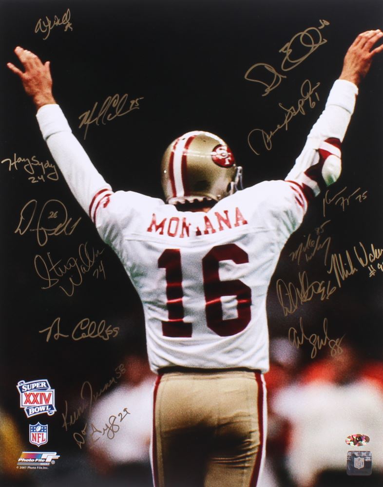 1990 49ers Super Bowl XXIV Champions 16x20 Photo Team-signed by (15 ...