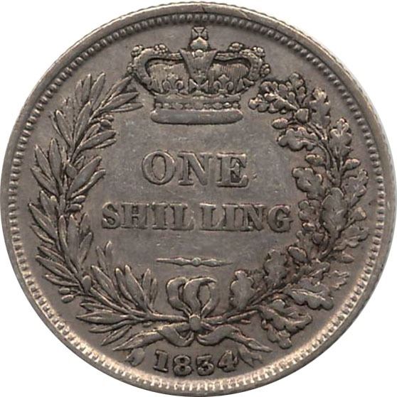 Great Britain 1834 Silver Shilling