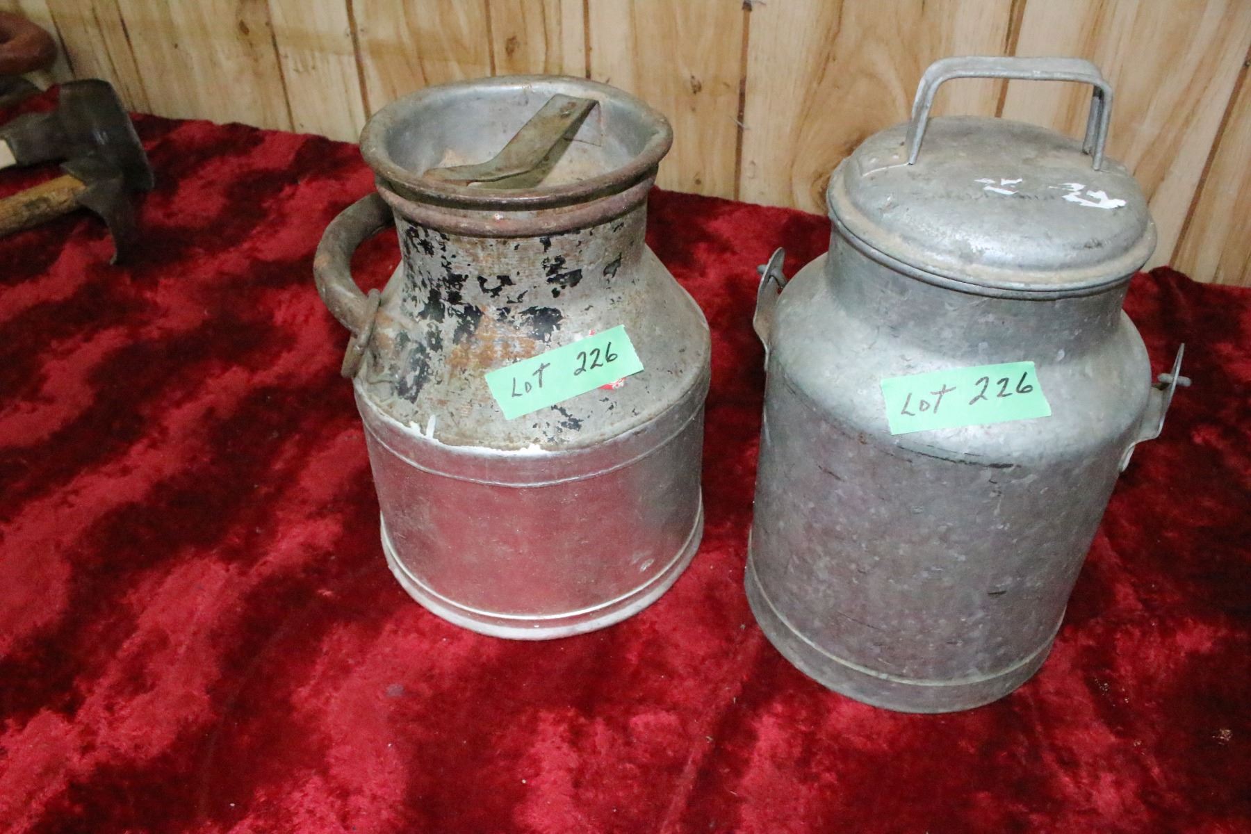 2 - 1 Gallon Cream Cans
