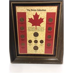 THE CANADIAN PENNY COLLECTION (1919-1967) -FRAMED-