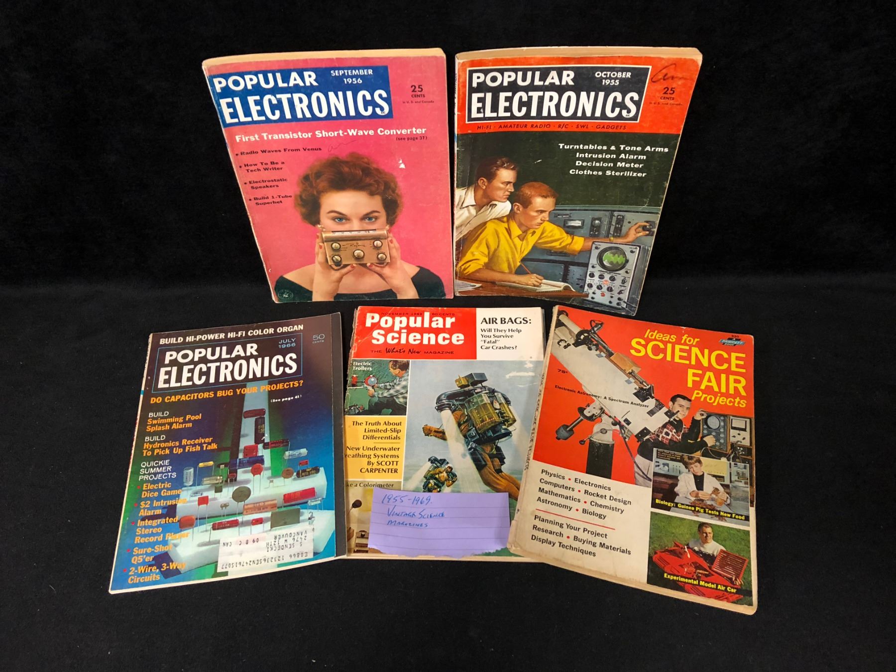 1955-1969 VINTAGE SCIENCE MAGAZINES LOT