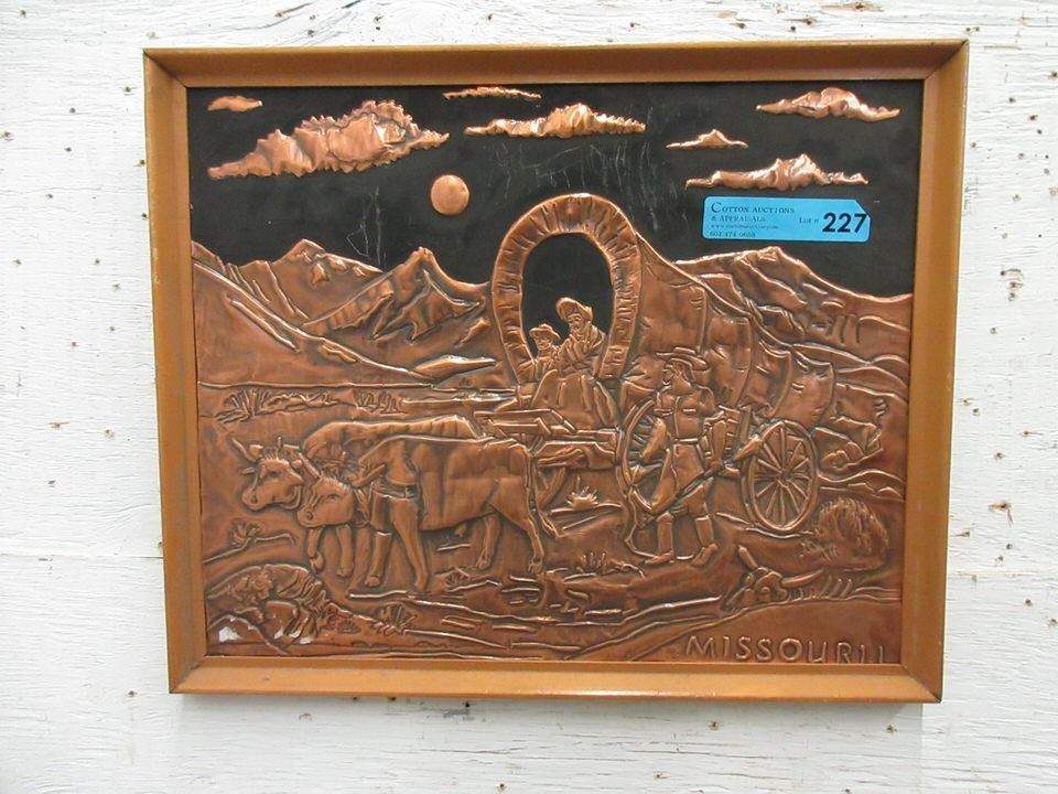 Vintage Embossed Copper Wall Art
