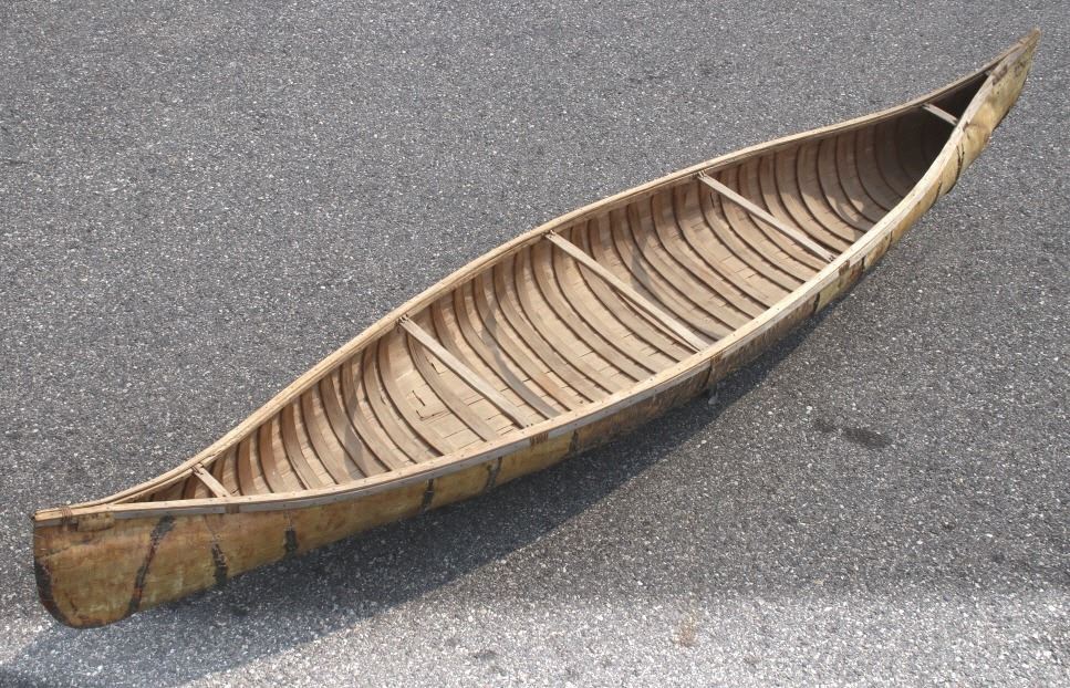 Algonquin Indian Birch Bark Canoe c. 1890 RARE