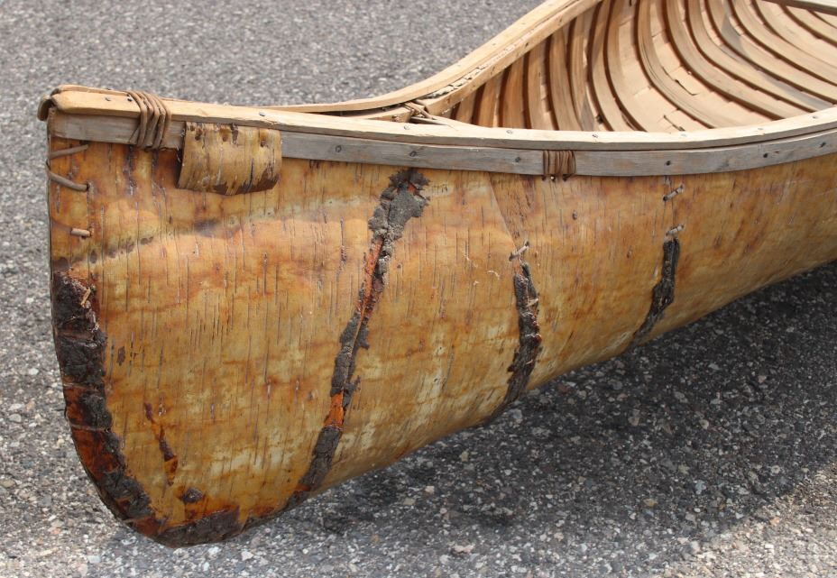 Algonquin Indian Birch Bark Canoe c. 1890 RARE