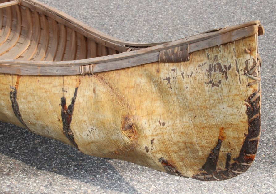 Algonquin Indian Birch Bark Canoe c. 1890 RARE