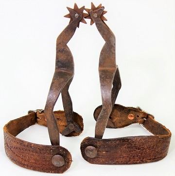 Unmarked hand forged lady leg spurs