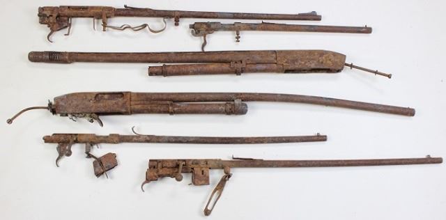 Collection of 6 burned relic guns.