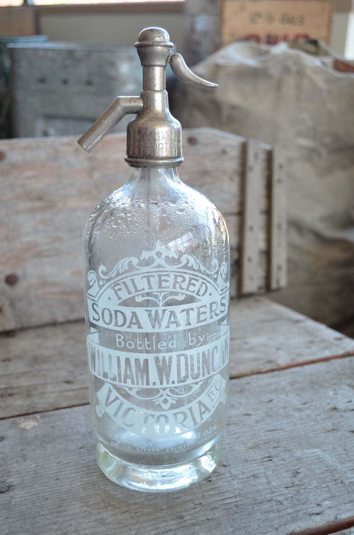 Vintage Seltzer Bottle - Victoria, BC
