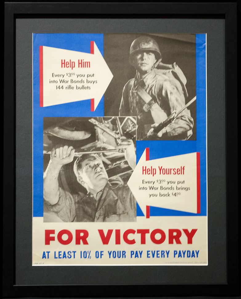 Rare Vintage "For Victory" war-time Poster