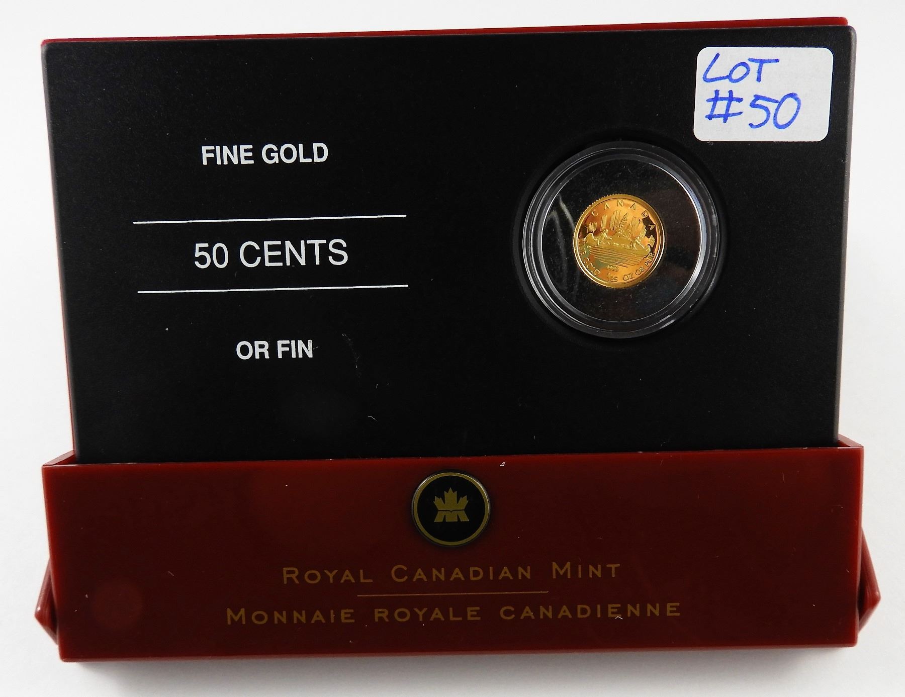 2005 1/25 oz 99.99% Fine Gold Coin Royal Canadian Mint "Canoe"
