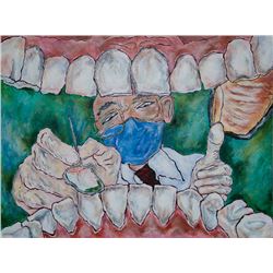 Barbara Riddle, Open Wide, Acrylic Painting